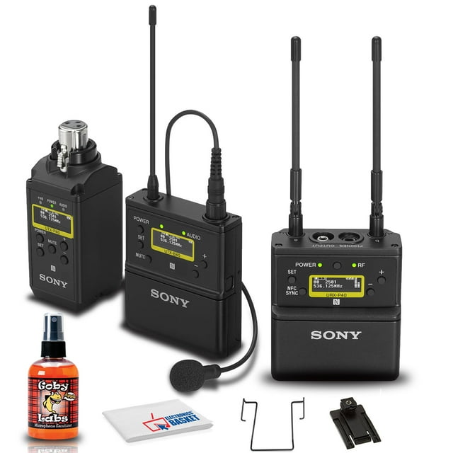 Sony UWP-D26 Camera-Mount Wireless Combo Microphone System (UC14: 470 to 542 MHz) Bundle with ...