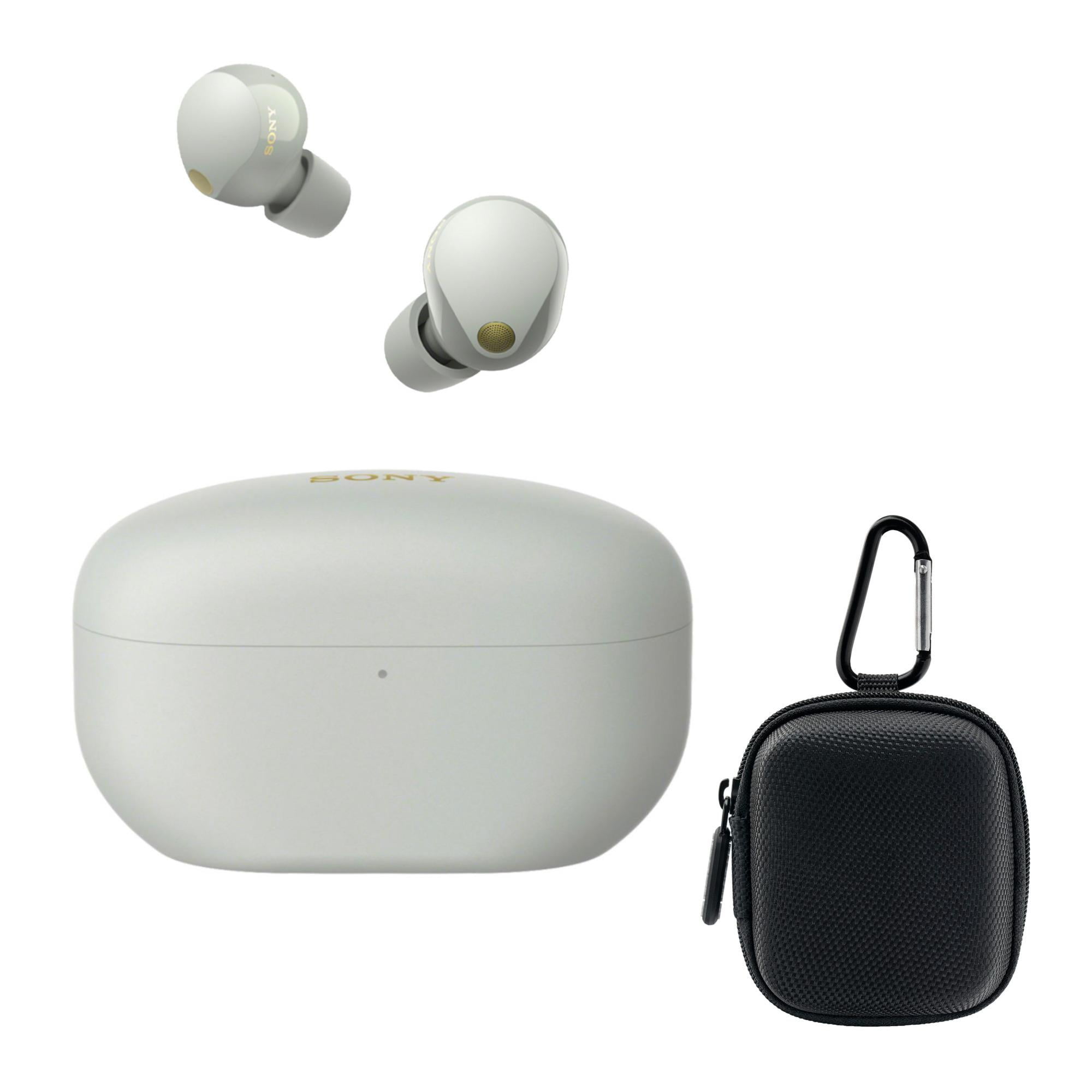 Sony Noise-Cancelling Wireless In-Ear Earbuds with Earbud Case, Silver ...