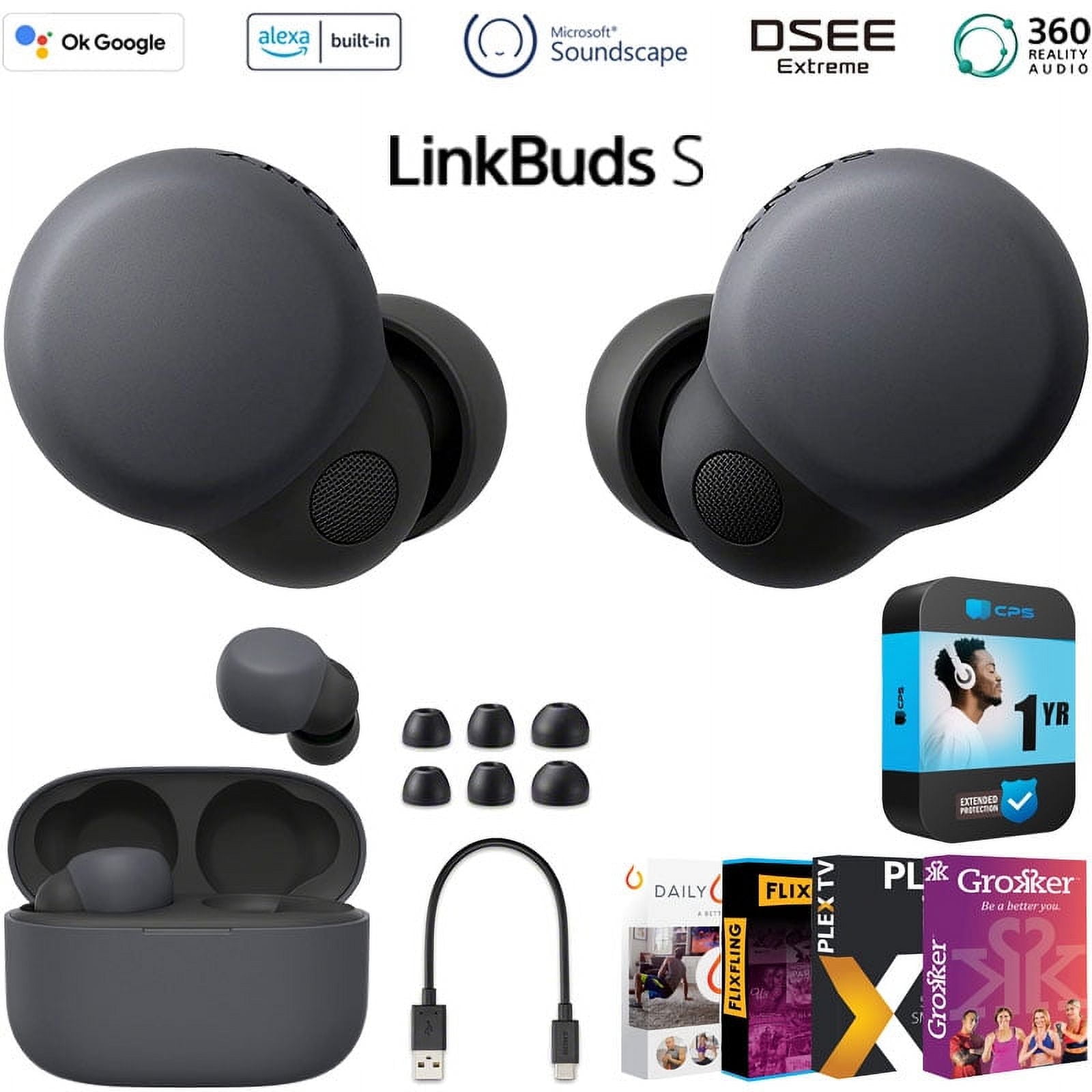 Sony WFLS900N/B LinkBuds S Truly Wireless Noise Canceling Earbuds ...