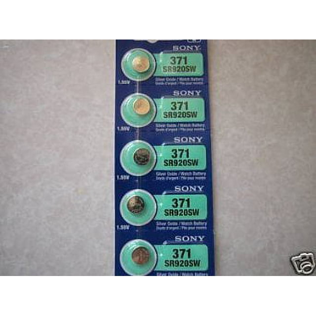 Sony Watch Battery Button Cell SR920SW 371 Pack of 5 Batteries ...