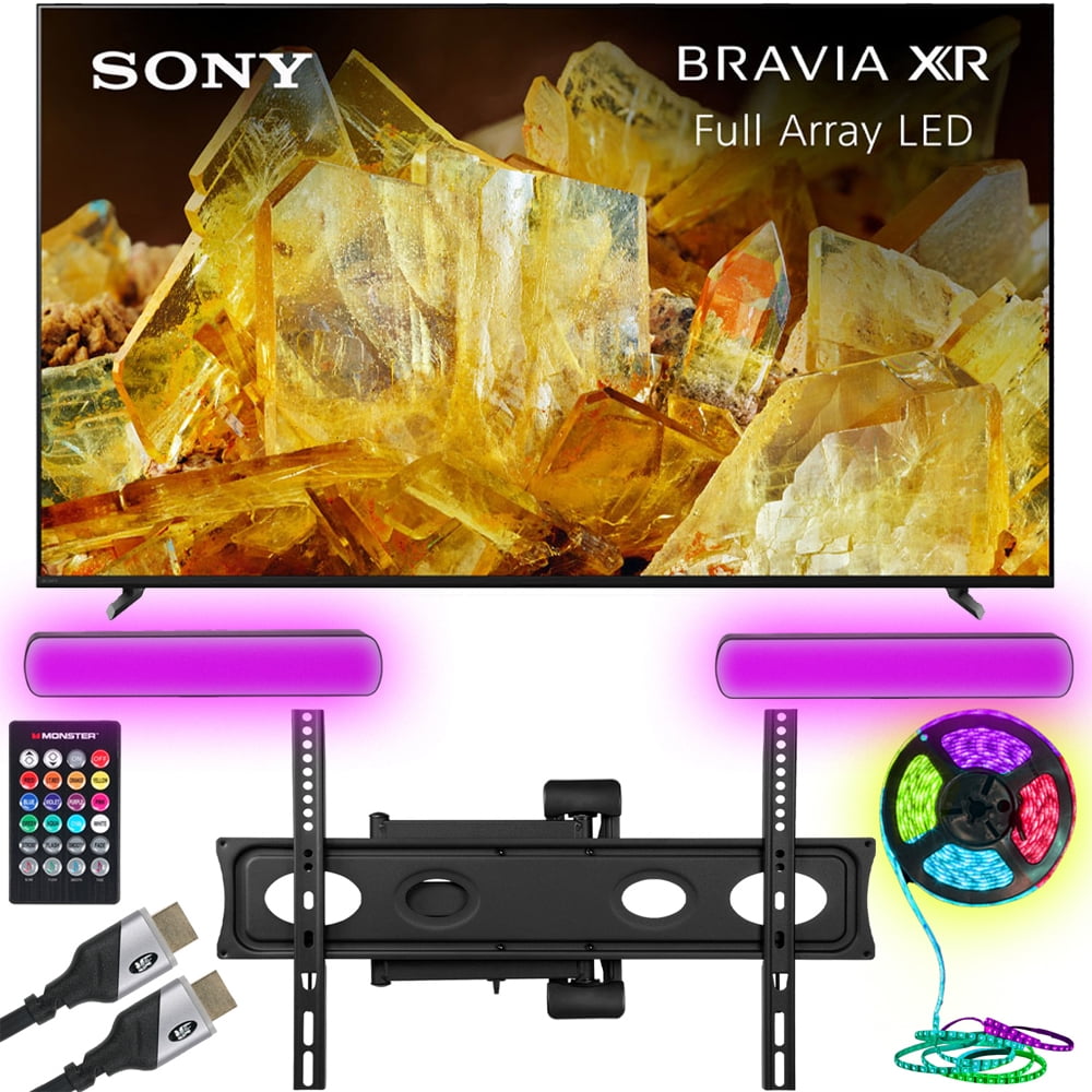 Sony XR65X90L Bravia XR 65" X90L 4K HDR Full Array LED Smart TV (2023) Bundle with Monster ...