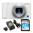 Sony ZV-1 Compact Camera 20.1MP for Photography & Vlogging - Content Creators Bundle, White ...