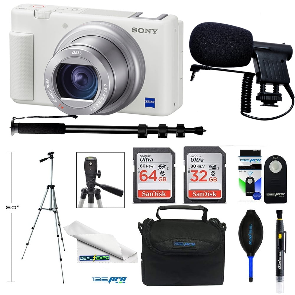Sony ZV-1 Compact Digital Vlogging 4K Camera (White) for Content Creators & Vloggers +Deal-Expo ...