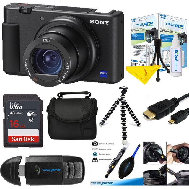 Sony ZV-1 Compact Digital Vlogging 4K Camera for Content Creators & Vloggers (Black) + Buzz ...