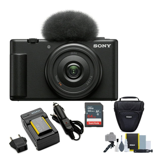 Sony ZV-1F Professional Vlog Camera with Video Photography Kit ...