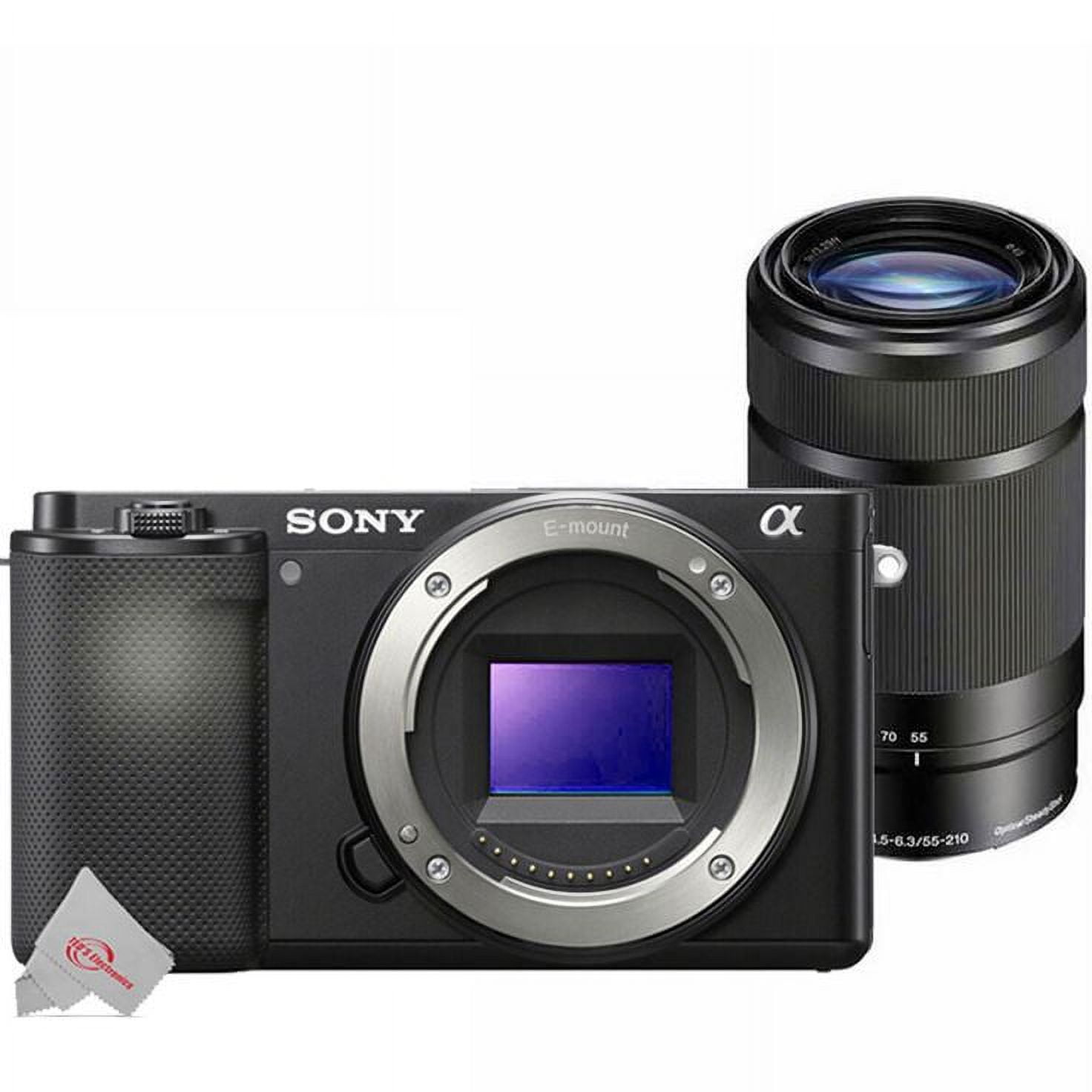 Sony ZV-E10 24.2MP Flip-Out Touchscreen LCD Mirrorless Camera with Sony ...