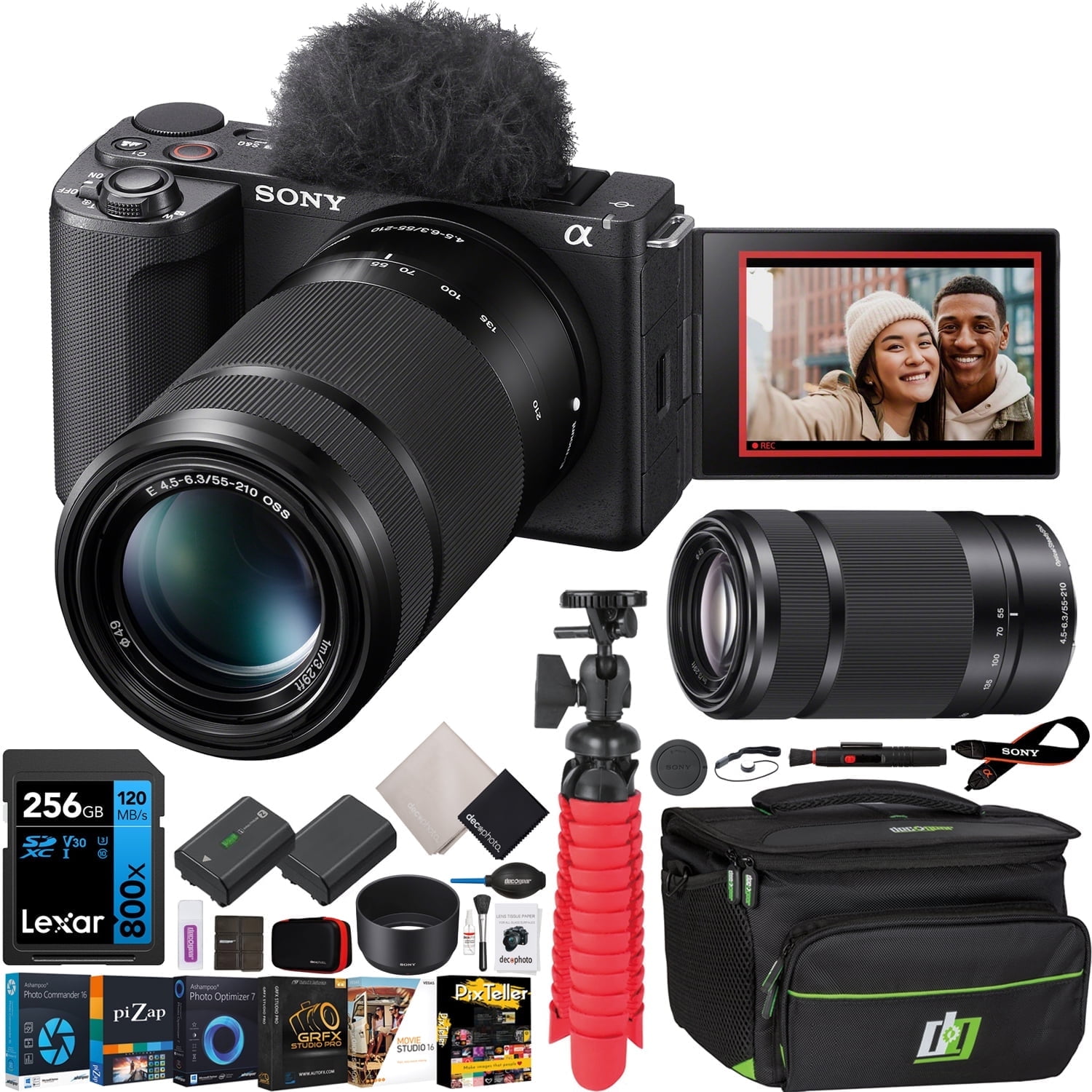 Sony ZV-E10 II Mirrorless Alpha APS-C Camera Body + 55-210mm Zoom Lens ...