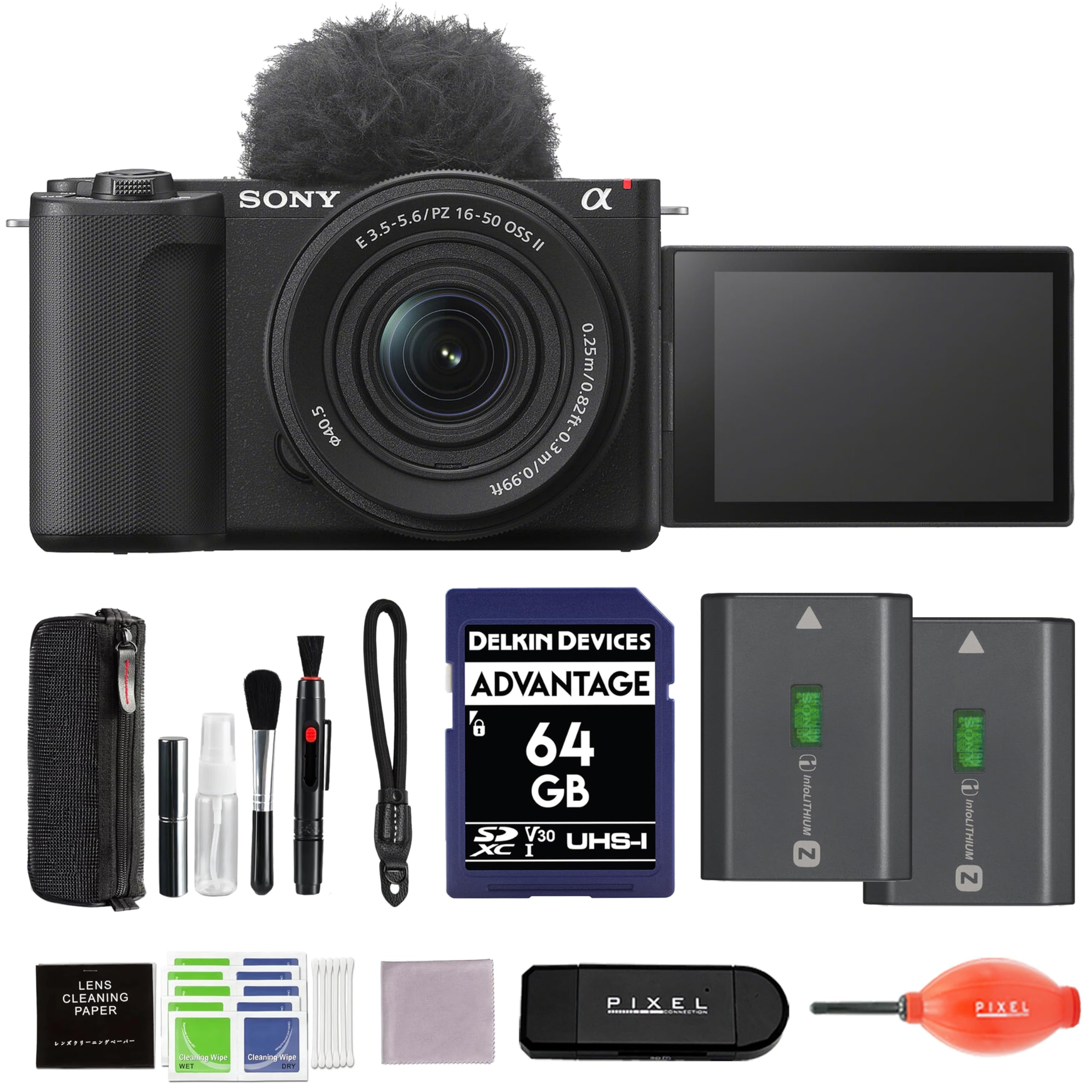 Sony ZV-E10 II Mirrorless Camera with 16-50mm Lens (Black) Bundle with ...