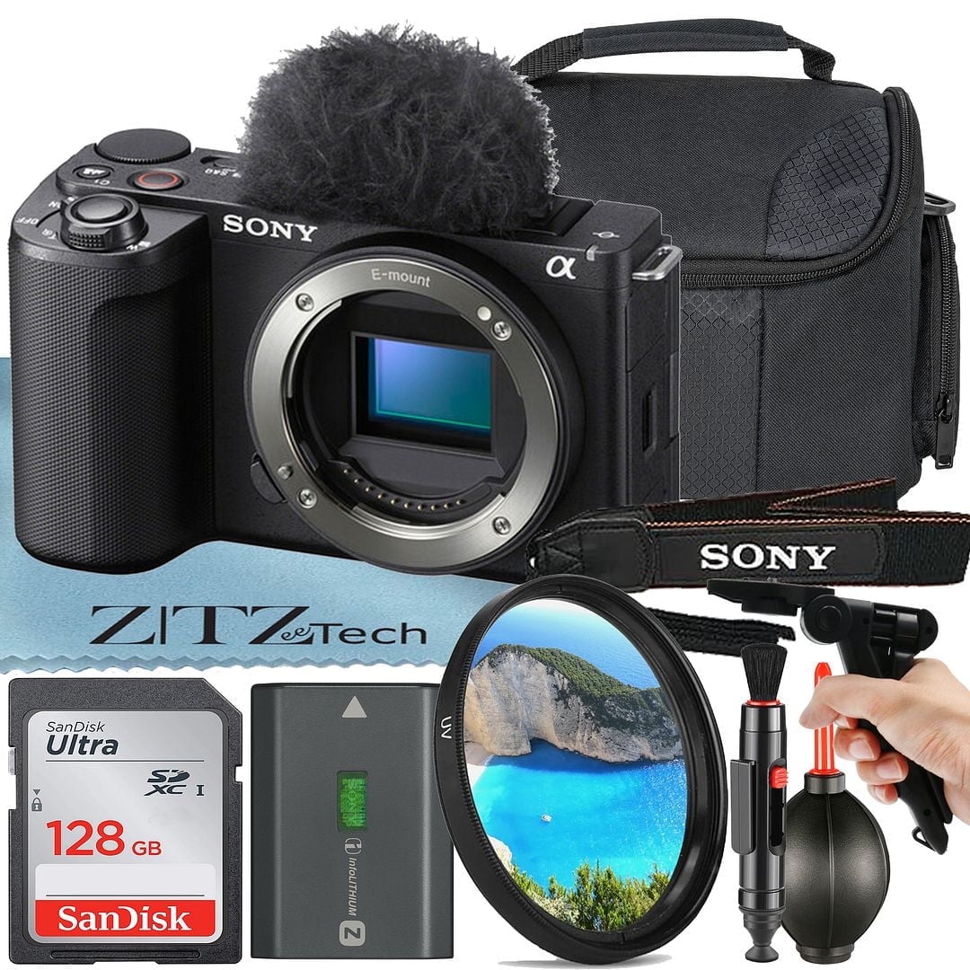 Sony ZV-E10 II Mirrorless Camera , Black (Body Only) with SanDisk 128GB ...