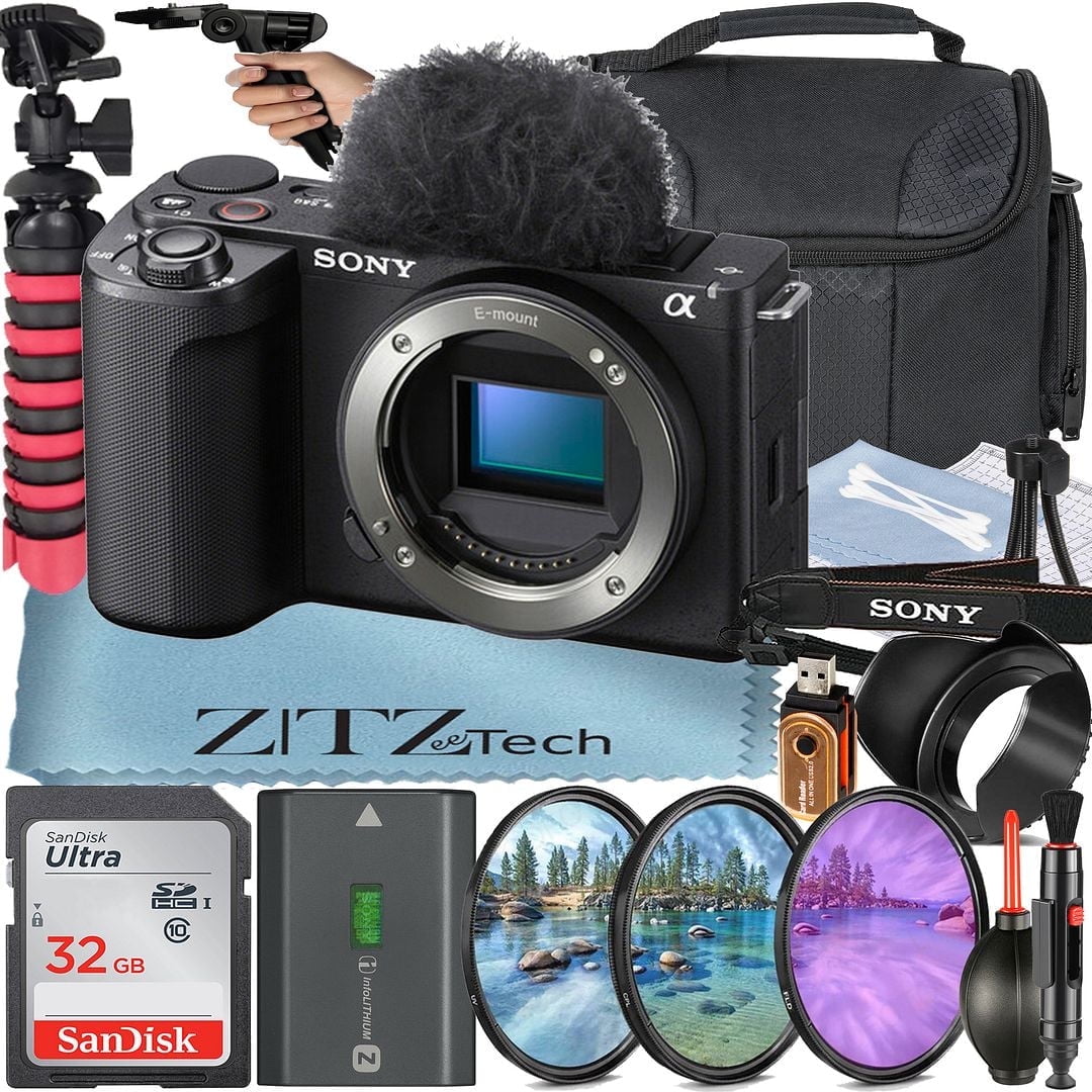 Sony ZV-E10 II Mirrorless Camera , Black (Body Only) with SanDisk 32GB ...