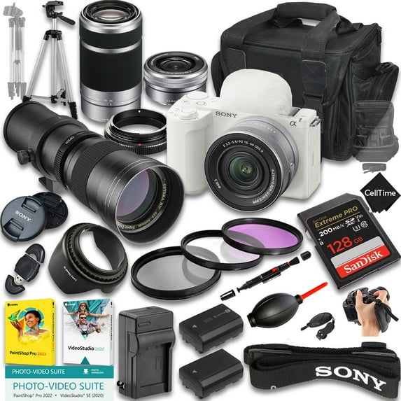 Sony ZV-E10 II Mirrorless Camera (White) With E PZ 16-50mm f/3.5-5.6 ...
