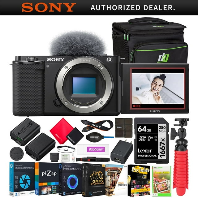 Sony ZV-E10 Mirrorless Alpha APS-C Interchangeable Lens Vlog Camera ...