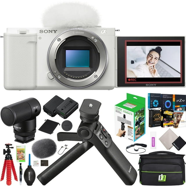 Sony ZV-E10 Mirrorless Alpha APS-C Vlog Camera Body ILCZV-E10/W White ...