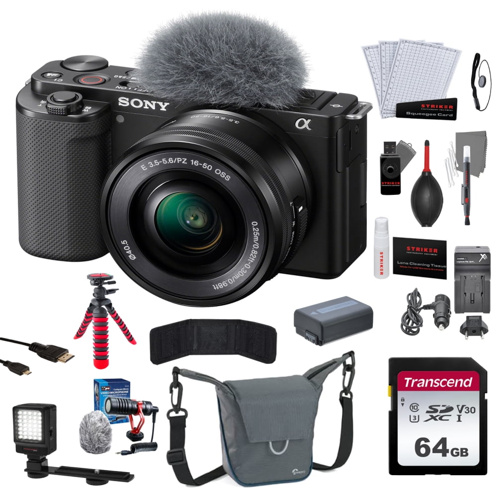 Sony ZV-E10 Mirrorless Camera |16-50mm Lens |Black Bundle with HDMI ...