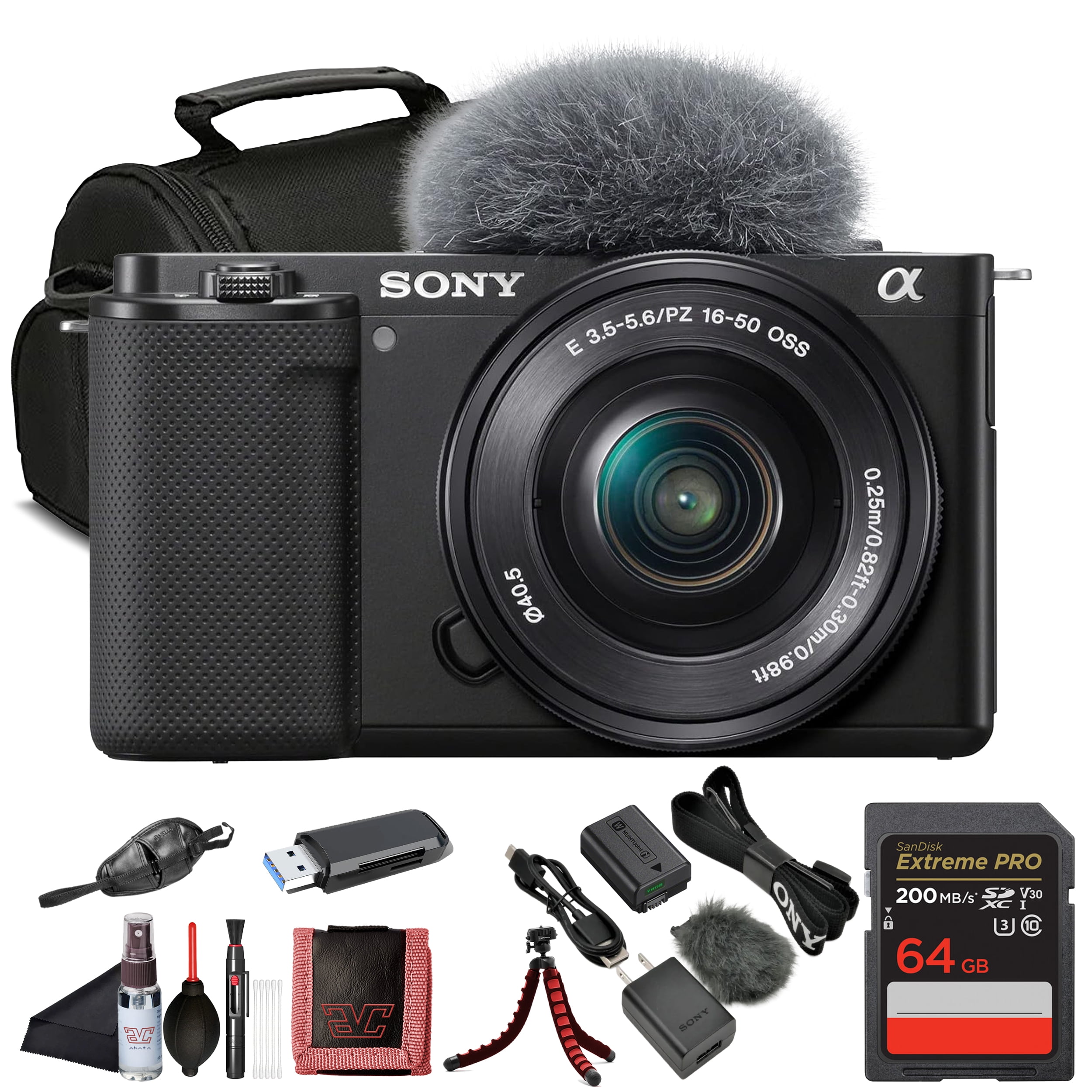 Sony ZV-E10 Mirrorless Camera Black with 16-50mm Power Zoom Lens (ILCZV ...