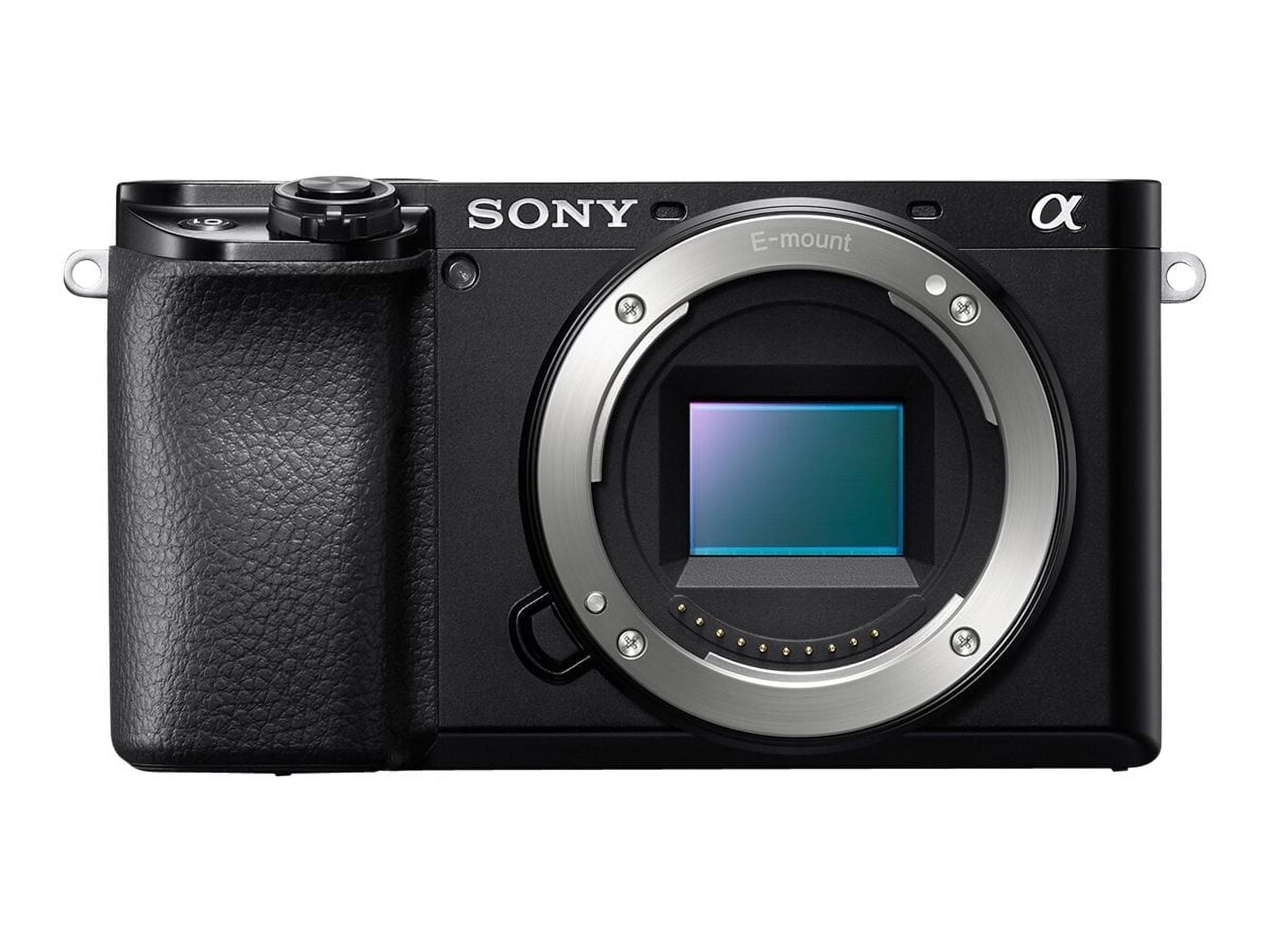 Sony Alpha ILCE6100YB Mirrorless Digital Camera with WiFi, 16-50mm & 55 ...