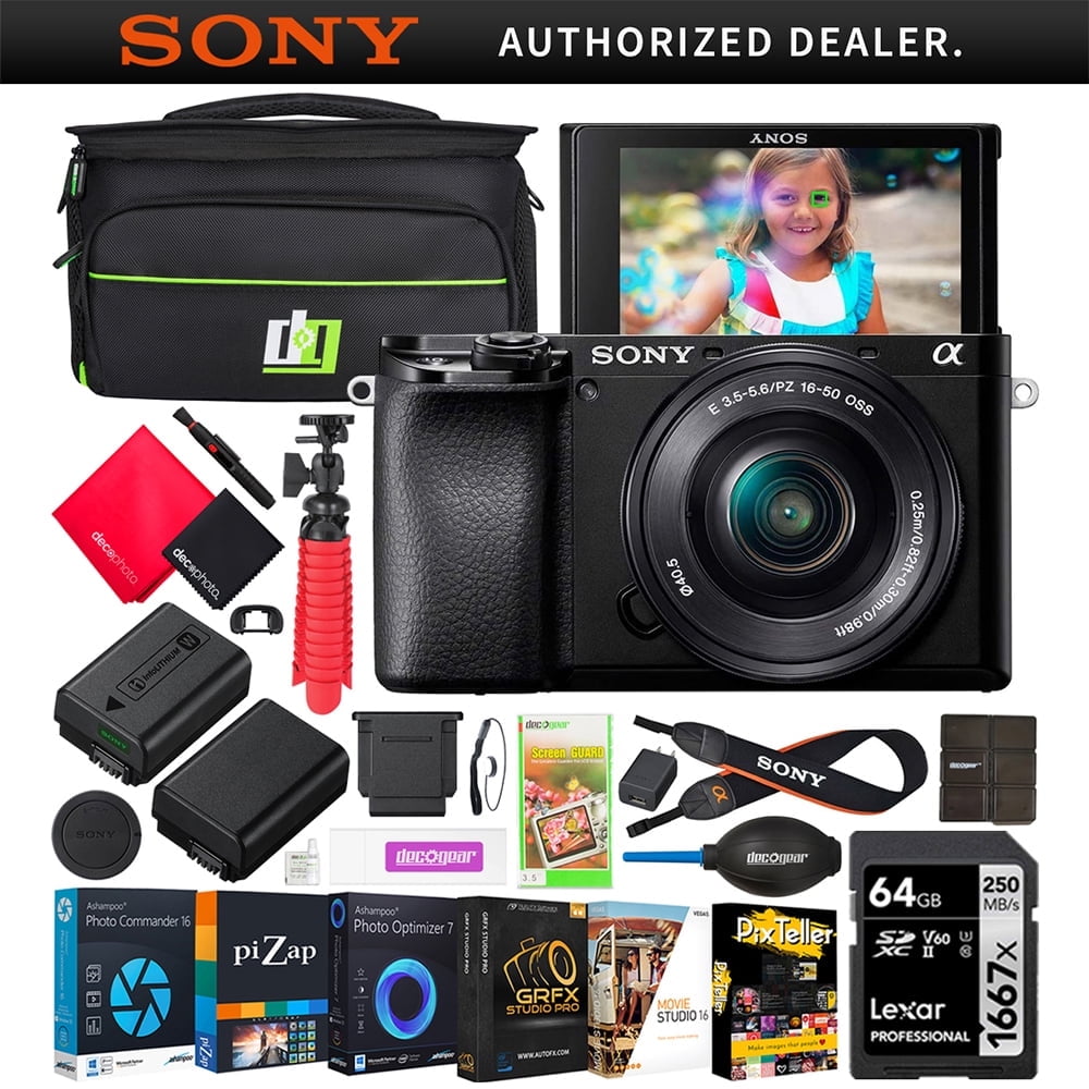 Sony a6100 Mirrorless 4K Camera Body with 16-50mm F3.5-5.6 OSS Lens ...