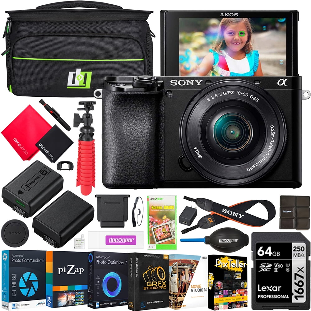 Sony a6100 Mirrorless 4K Camera Body with 16-50mm F3.5-5.6 OSS Lens ...