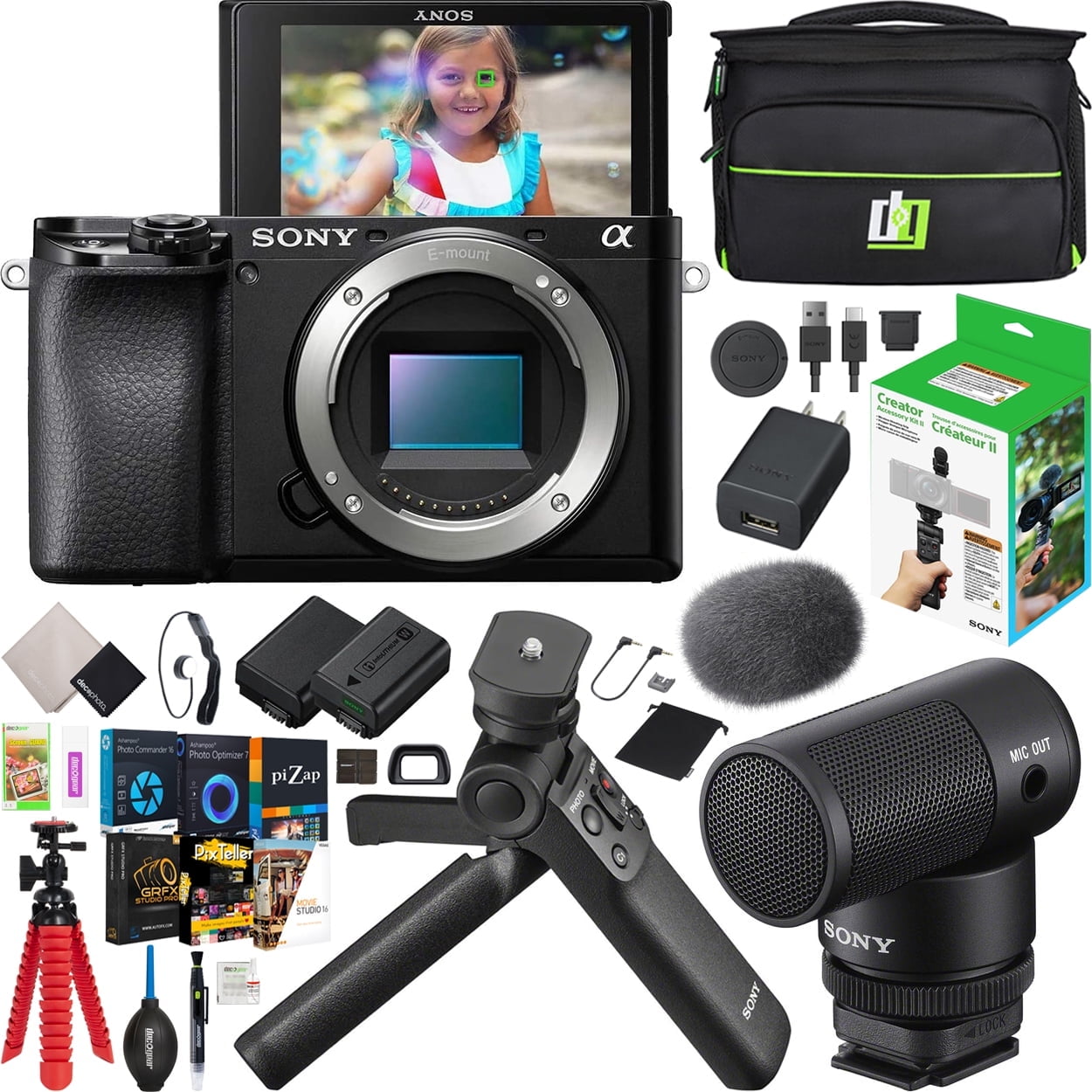 Sony a6100 Mirrorless Camera Body ILCE-6100/B 4K APS-C Bundle with ...