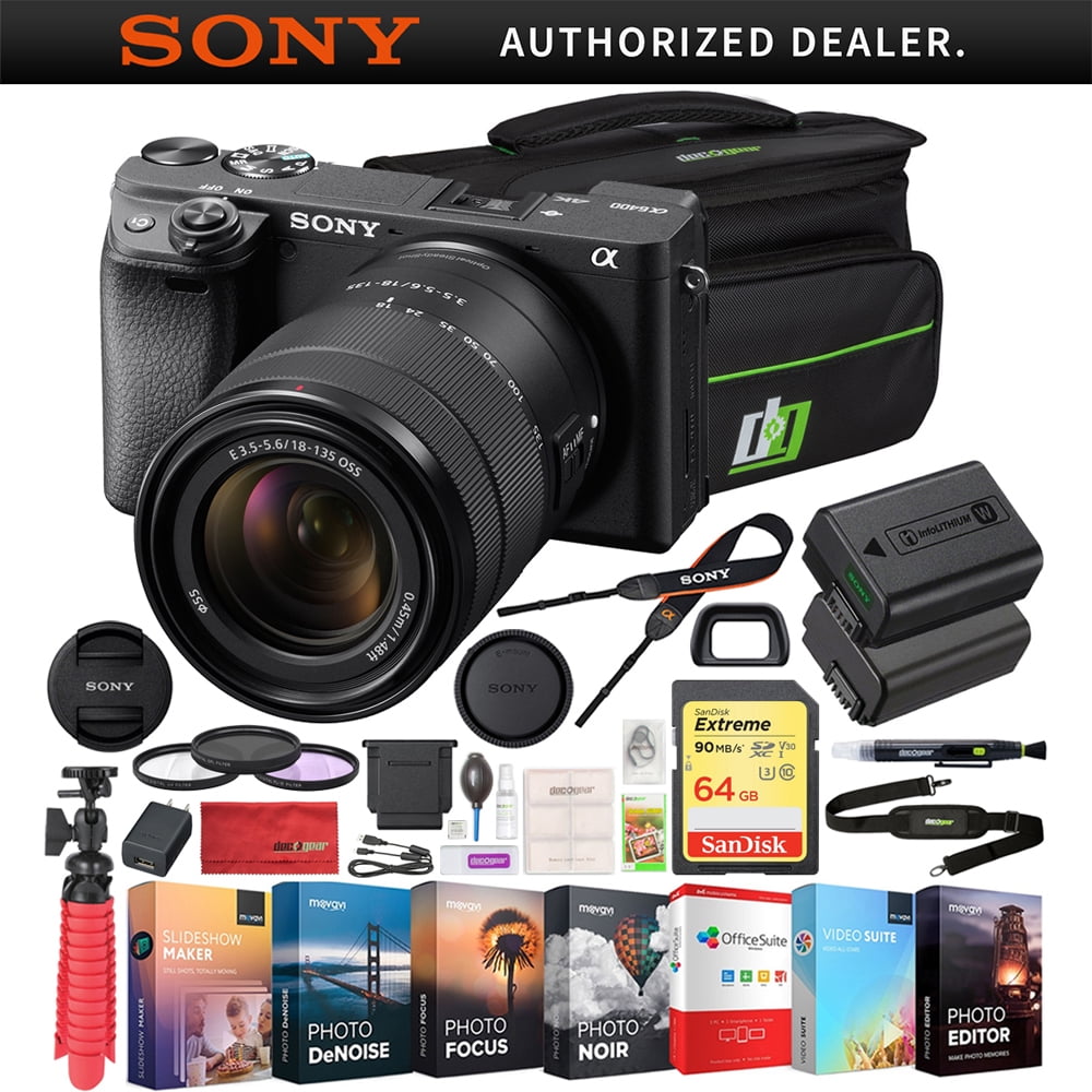 Sony a6400 Digital Compact 4K Mirrorless Camera with 18-135mm Lens ...
