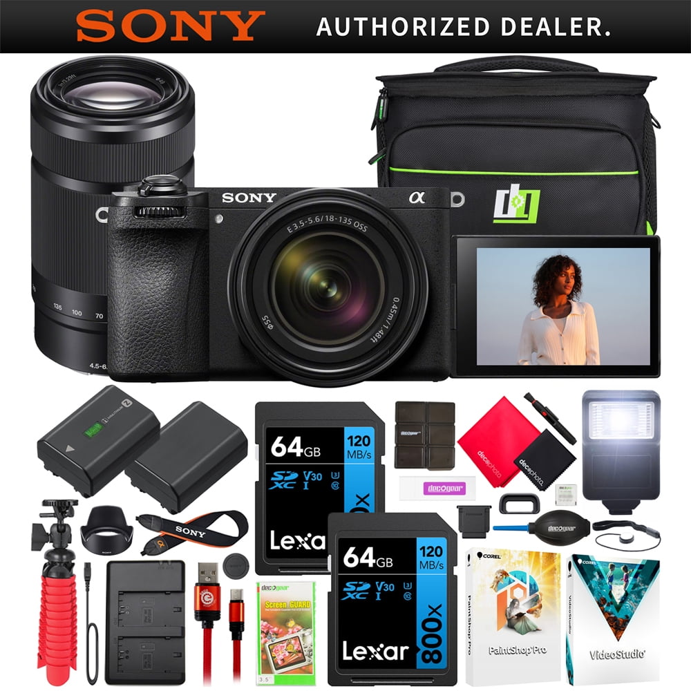 Sony a6700 Alpha APS-C 4K Mirrorless Camera with 2 Lens Kit 18-135mm ...