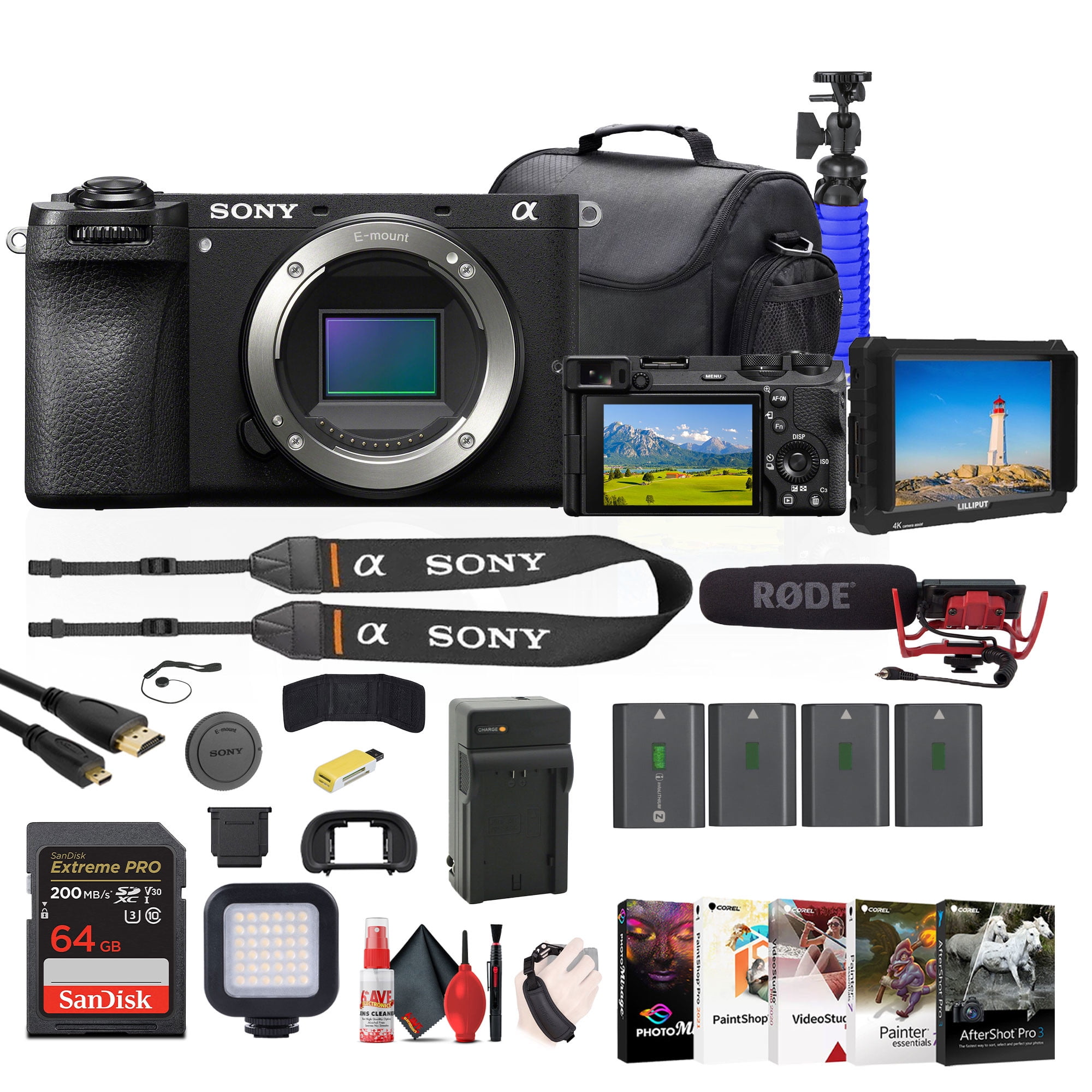 Sony a6700 Mirrorless Digital Camera Body Only (ILCE-6700), 4K Monitor ...