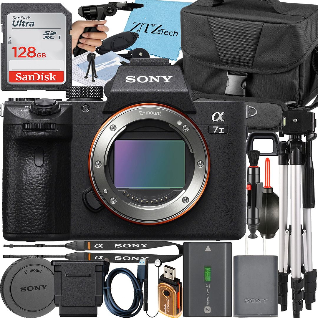 Sony a7 III Mirrorless Camera + Case + 128GB Memory Card + Tripod ...