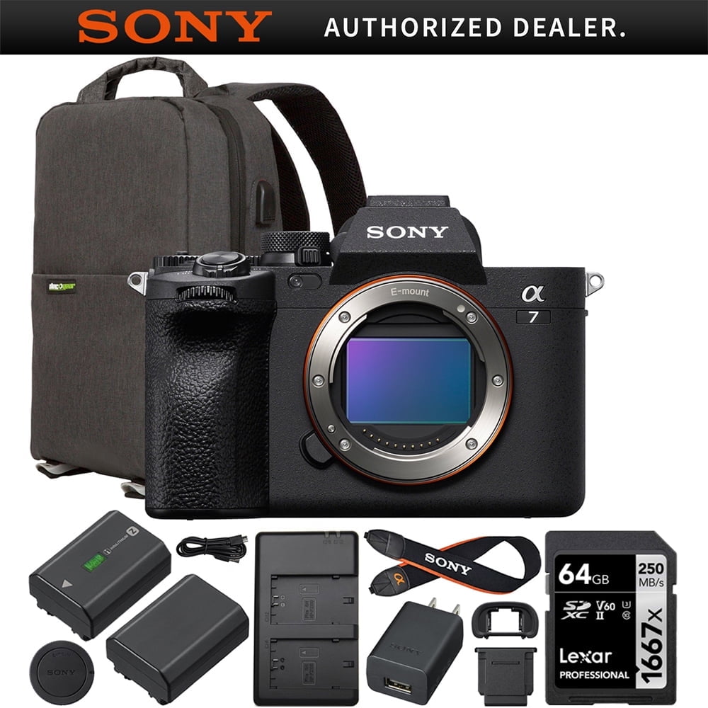 Sony a7 IV Full Frame Mirrorless Camera Body ILCE-7M4/B Double Battery Content Creator Bundle ...