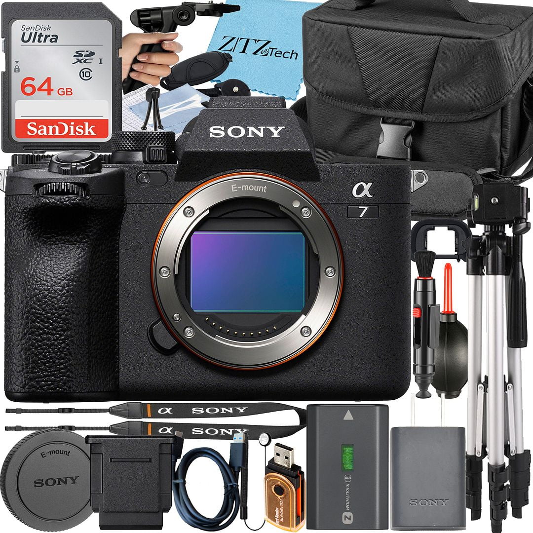 Professional Photography Sony a7 IV Mirrorless Camera with Tripod, 64GB Memory Card, Case ...