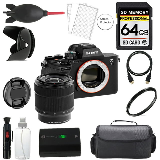 Sony a7 IV Mirrorless Camera w/ 28-70mm Lens + 64GB + Bag+ UV Filter ...