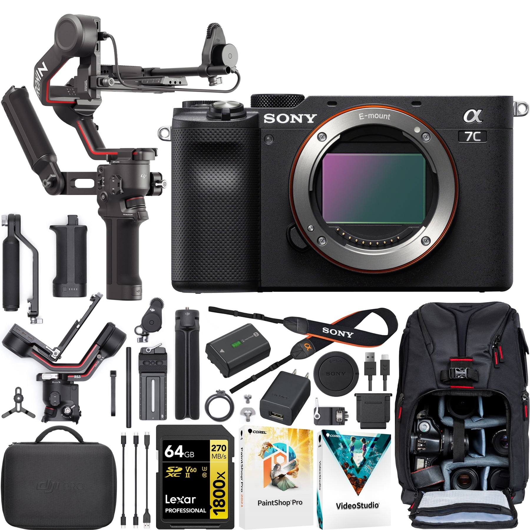Sony a7C Mirrorless Full Frame Camera Body Black ILCE-7C/B Filmmaker's ...
