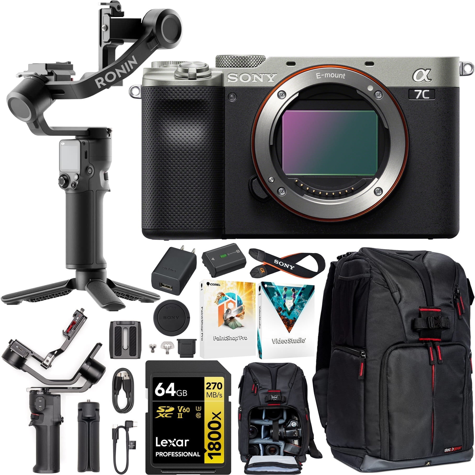 Sony a7C Mirrorless Full Frame Camera Body Silver ILCE-7C/S Filmmaker's ...