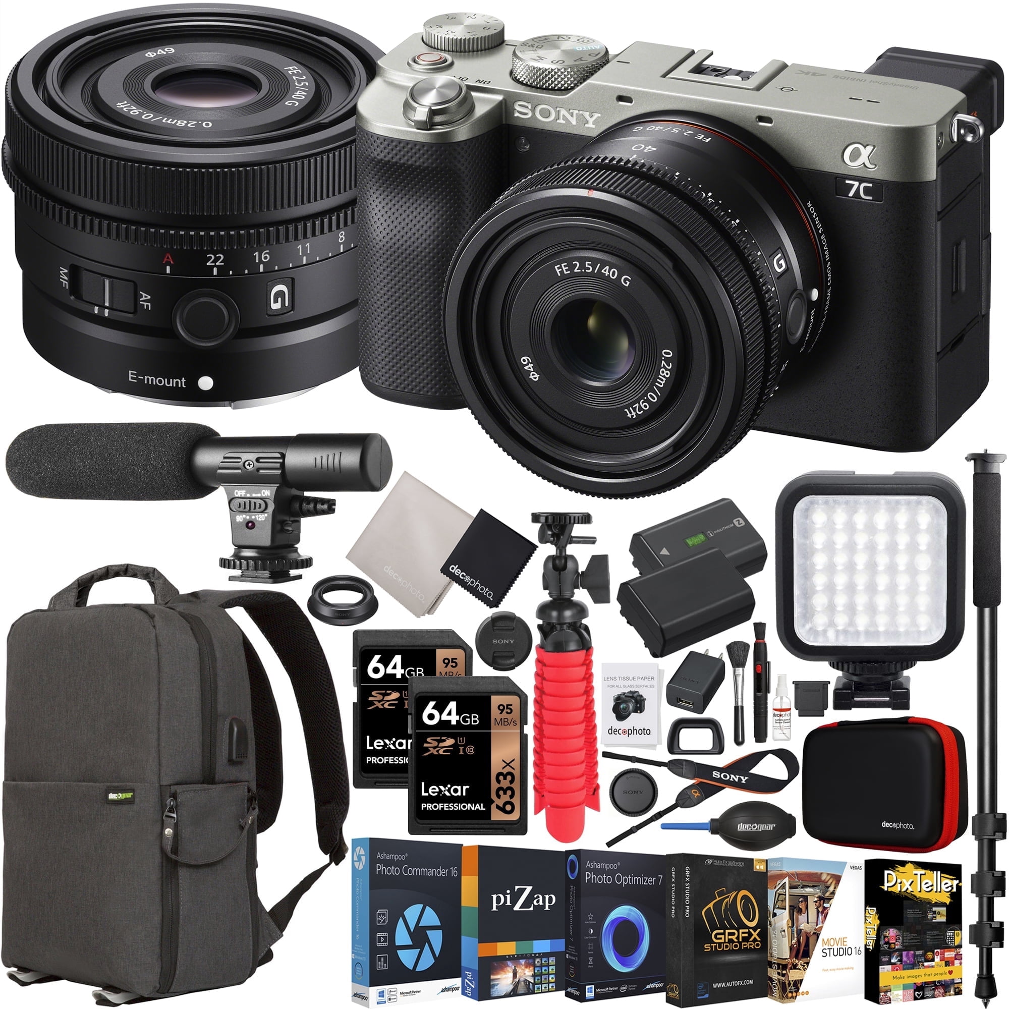 Sony a7C Mirrorless Full Frame Camera Body with Sony FE 40mm F2.5 G ...