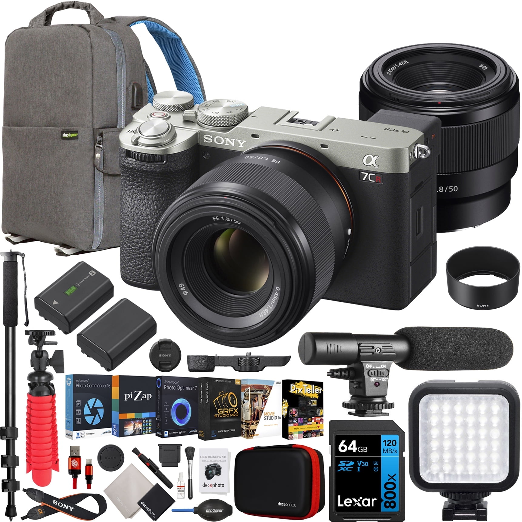 Sony a7CR Full Frame Mirrorless Camera Body + 50mm F1.8 Lens ILCE-7CR/S ...