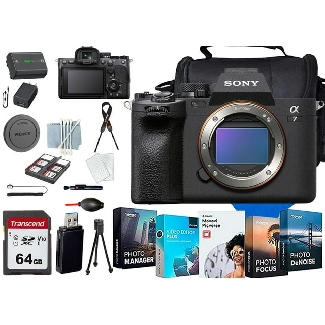 Sony a7IV Mirrorless Camera Bundle with 64GB Memory Card, Deluxe ...