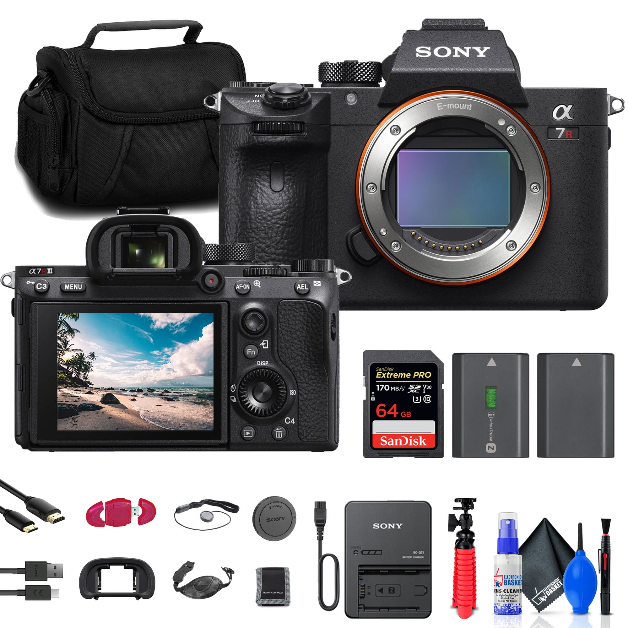 Sony a7R IIIA Mirrorless Camera + 64GB Card + Bag + Card Reader + More ...