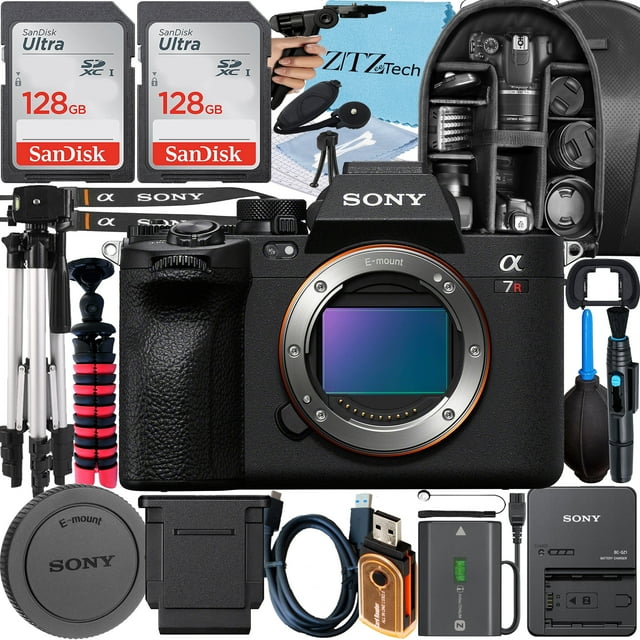 Sony a7R V Mirrorless Camera + Backpack + 2 Pack 128GB Memory Card ...