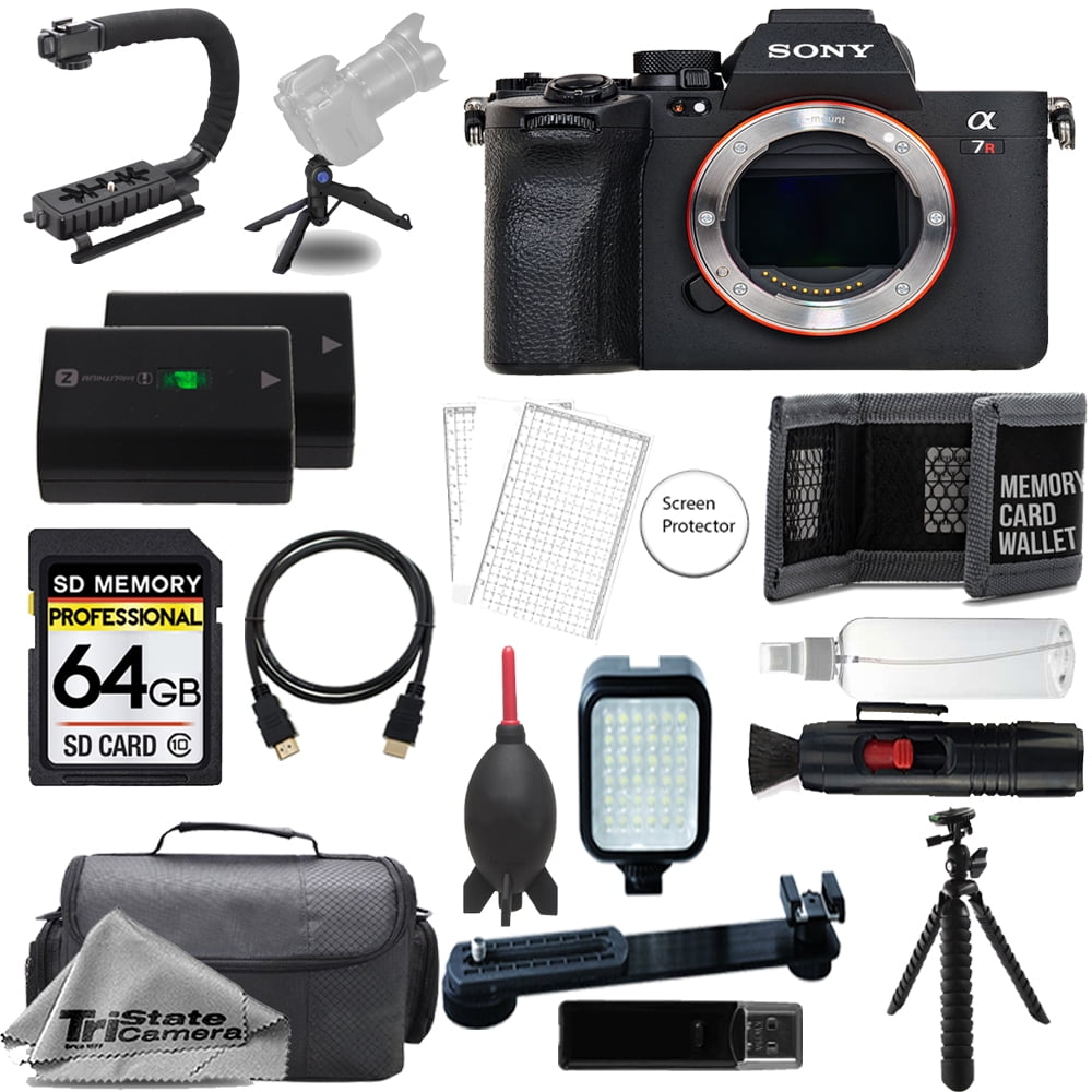 Sony a7R V Mirrorless Camera (Body) + 64GB + Extra Battery+ LED Flash ...