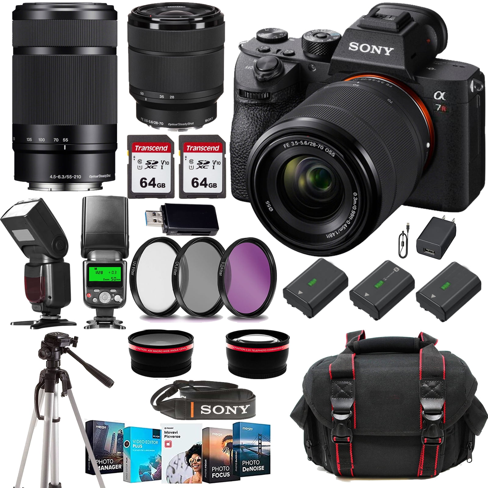 Sony a7R V Mirrorless Camera Professional Kit with 28-70mm & 55-210mm ...