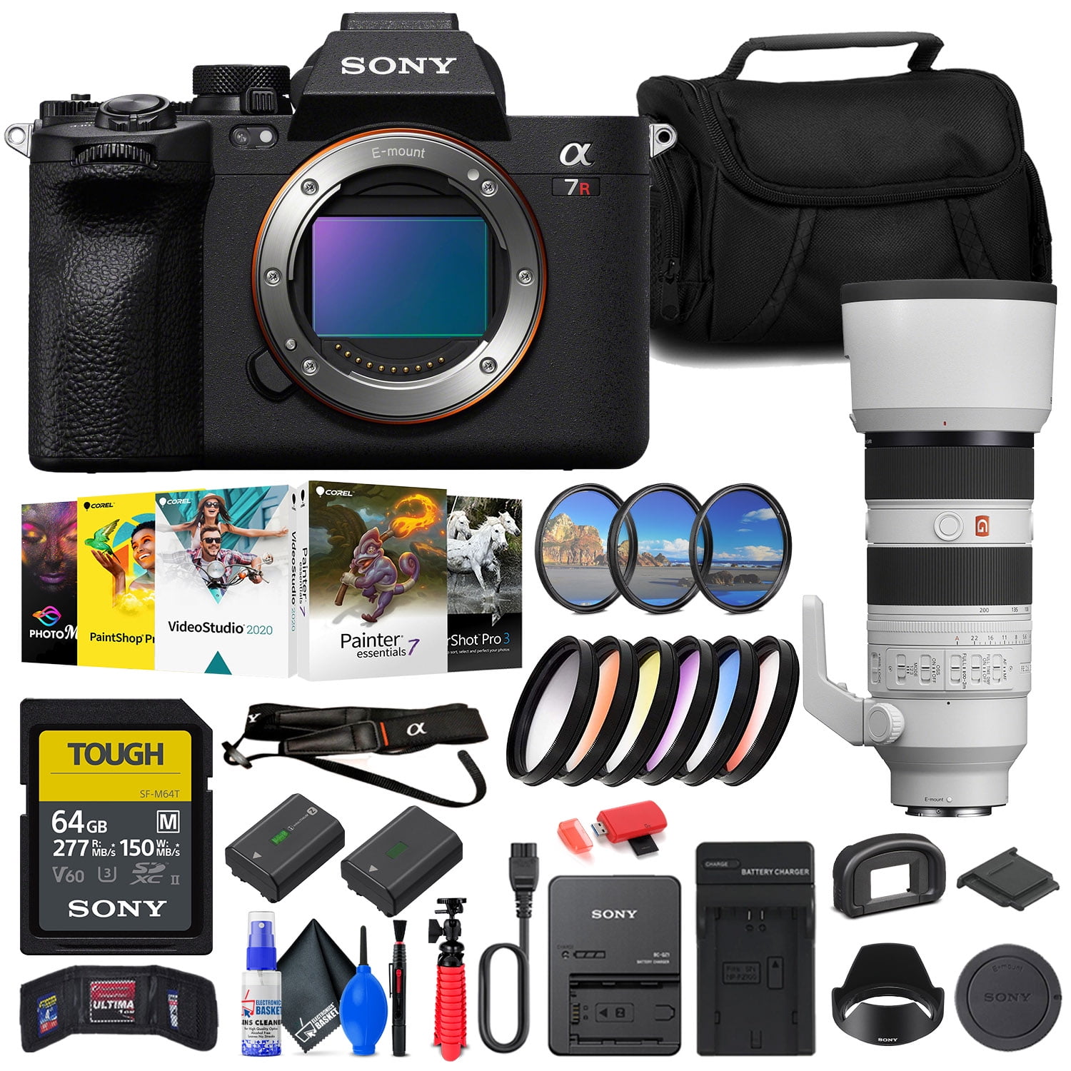 Sony a7R V Mirrorless Camera + Sony FE 70-200mm Lens + 64GB Card + Filter Kit + More - Walmart.com