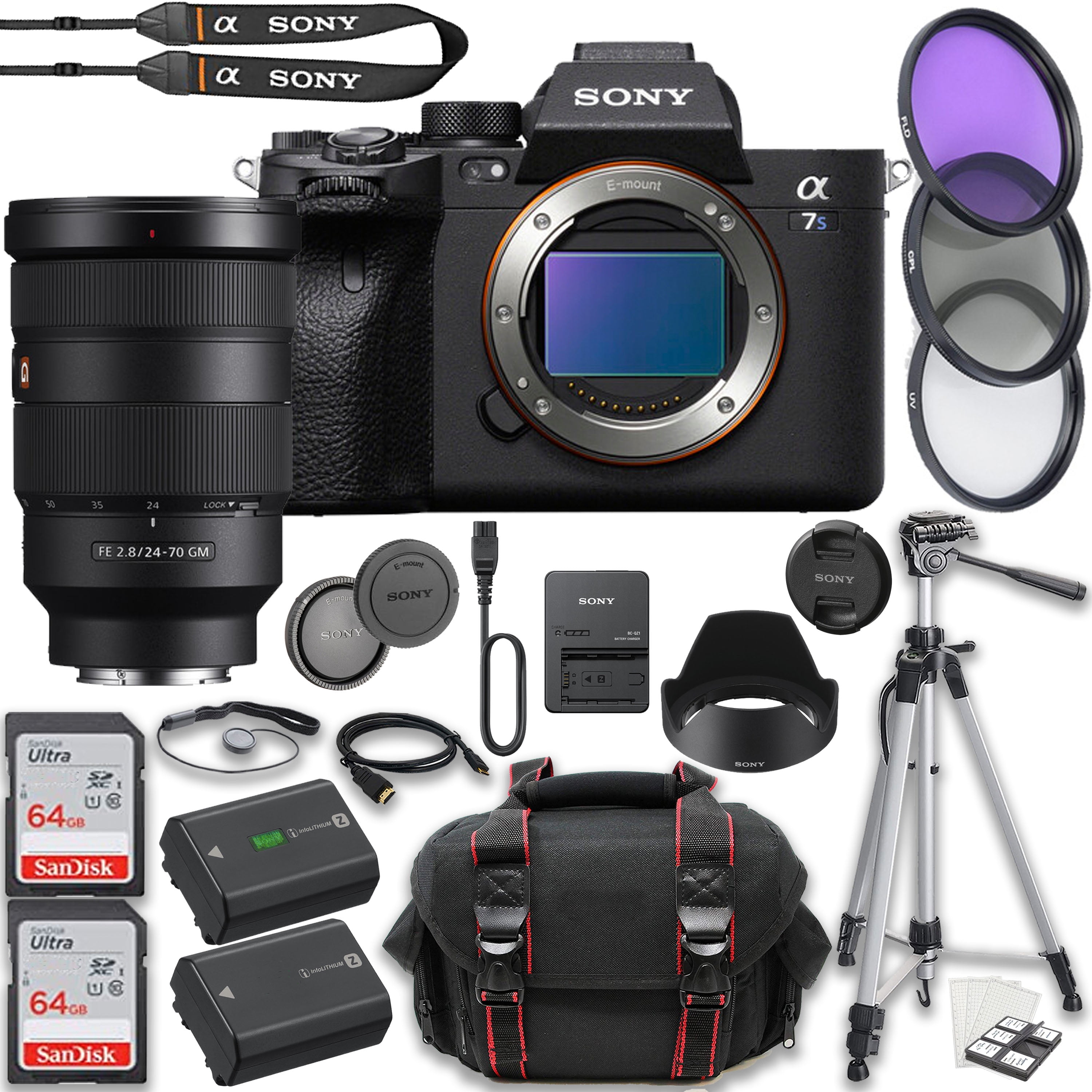 Sony a7S III Mirrorless Camera + Sony FE 24-70mm f/2.8 GM Lens + 2X ...