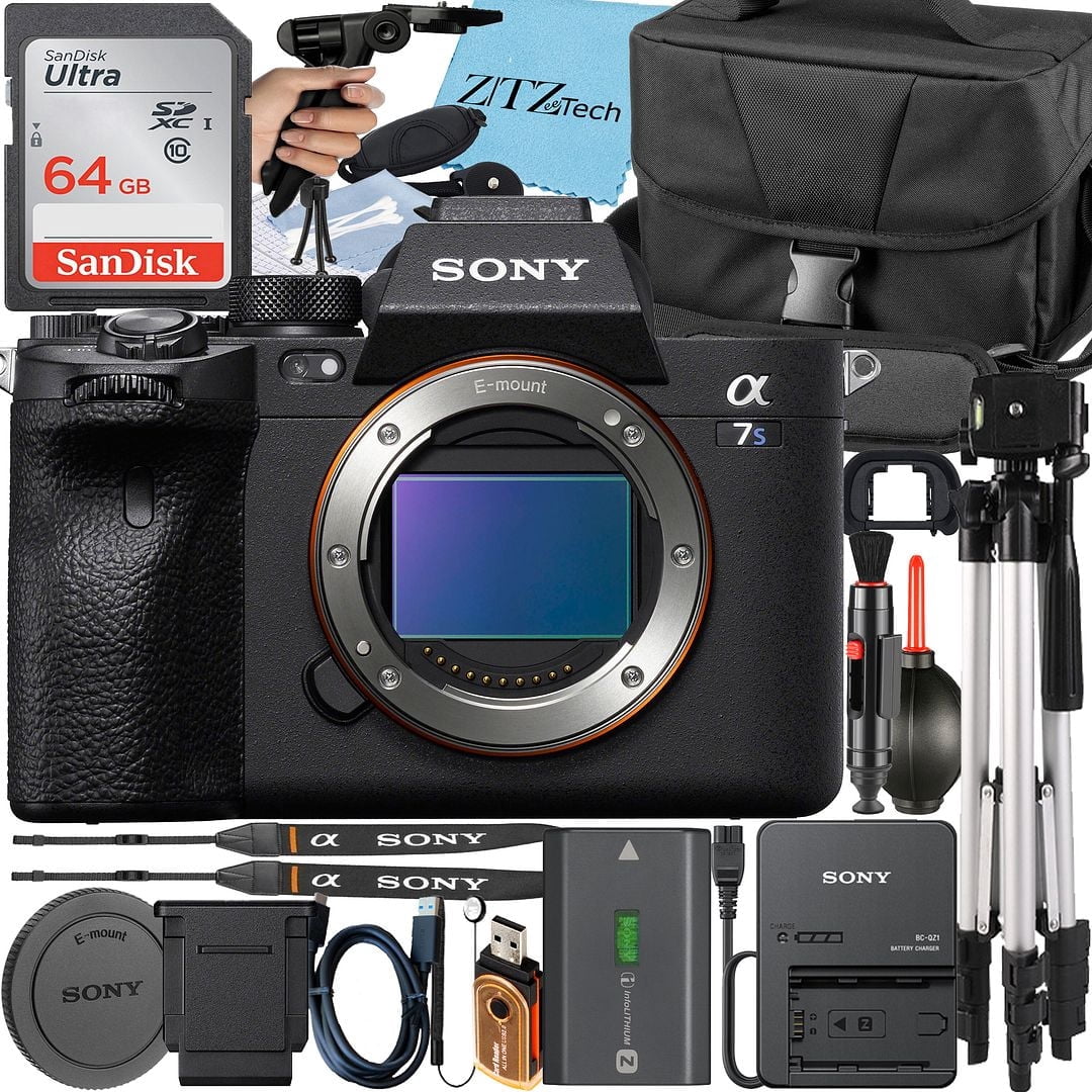 Sony a7S III Mirrorless Camera + Tripod + 64GB Memory Card + Case ...