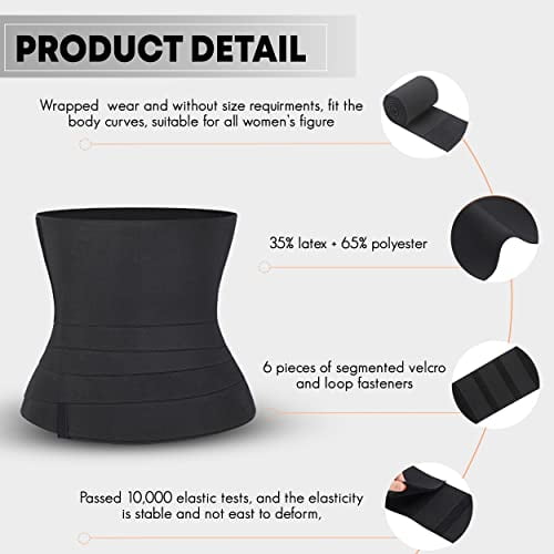 Soo slick Waist Trainer for Women Lower Belly Fat - Bandage Wrap Sauna ...