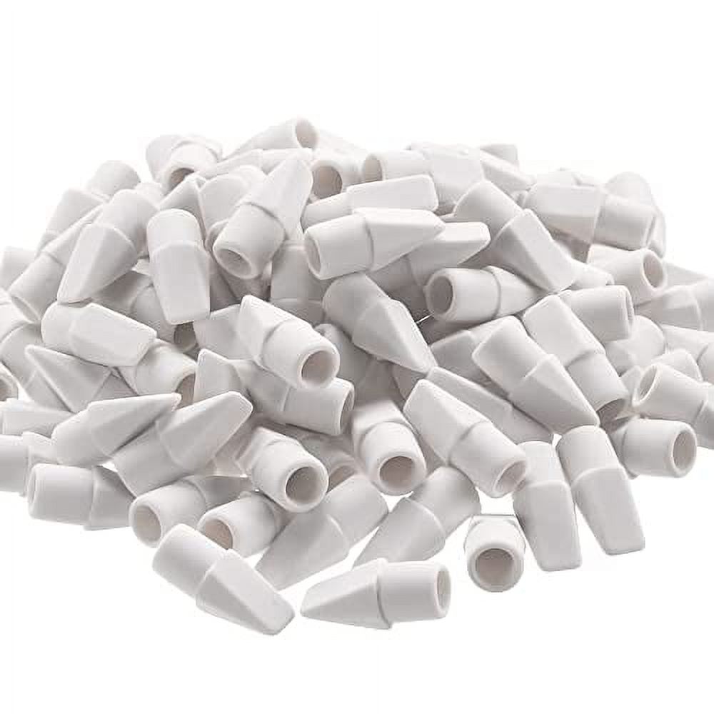 Sooez 120 Pack White Pencil Erasers, Pencil Top Erasers Cap Erasers ...