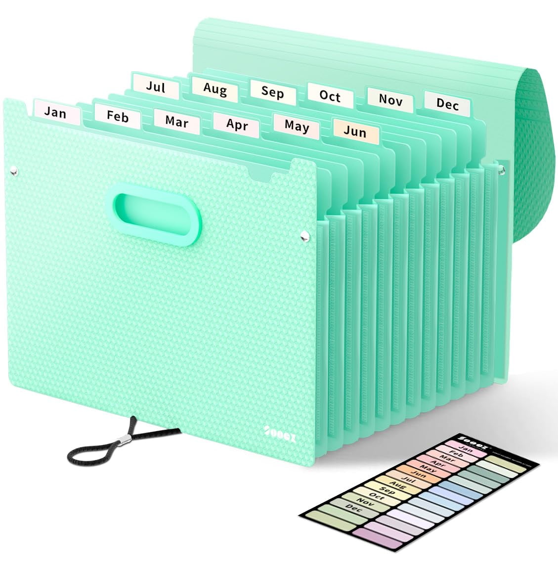Sooez Upgraded Accordion File Organizer - Never Cover Up Index Tab with ...