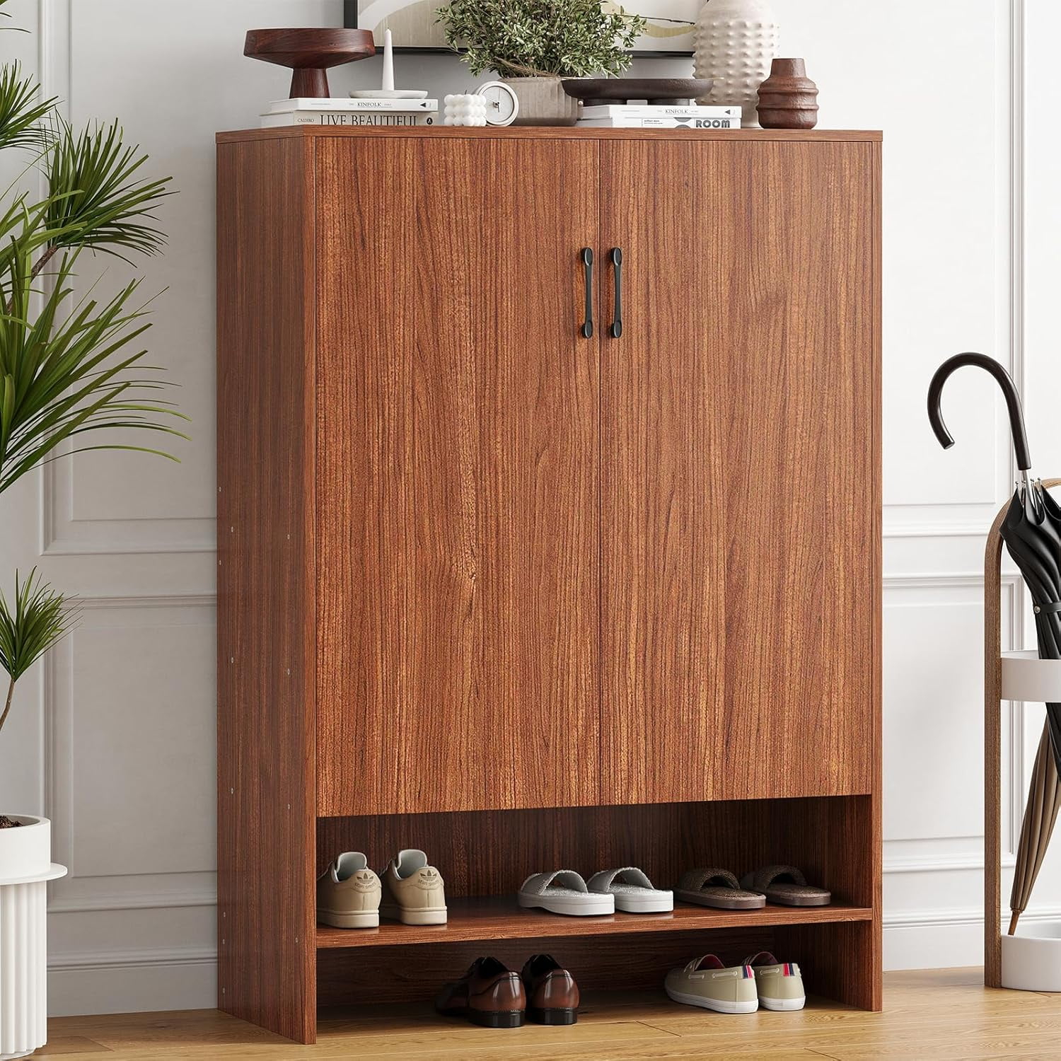 Soohow Shoe Cabinet with Doors, 7 Tier 28 Pairs Shoe Cabinet Storage ...