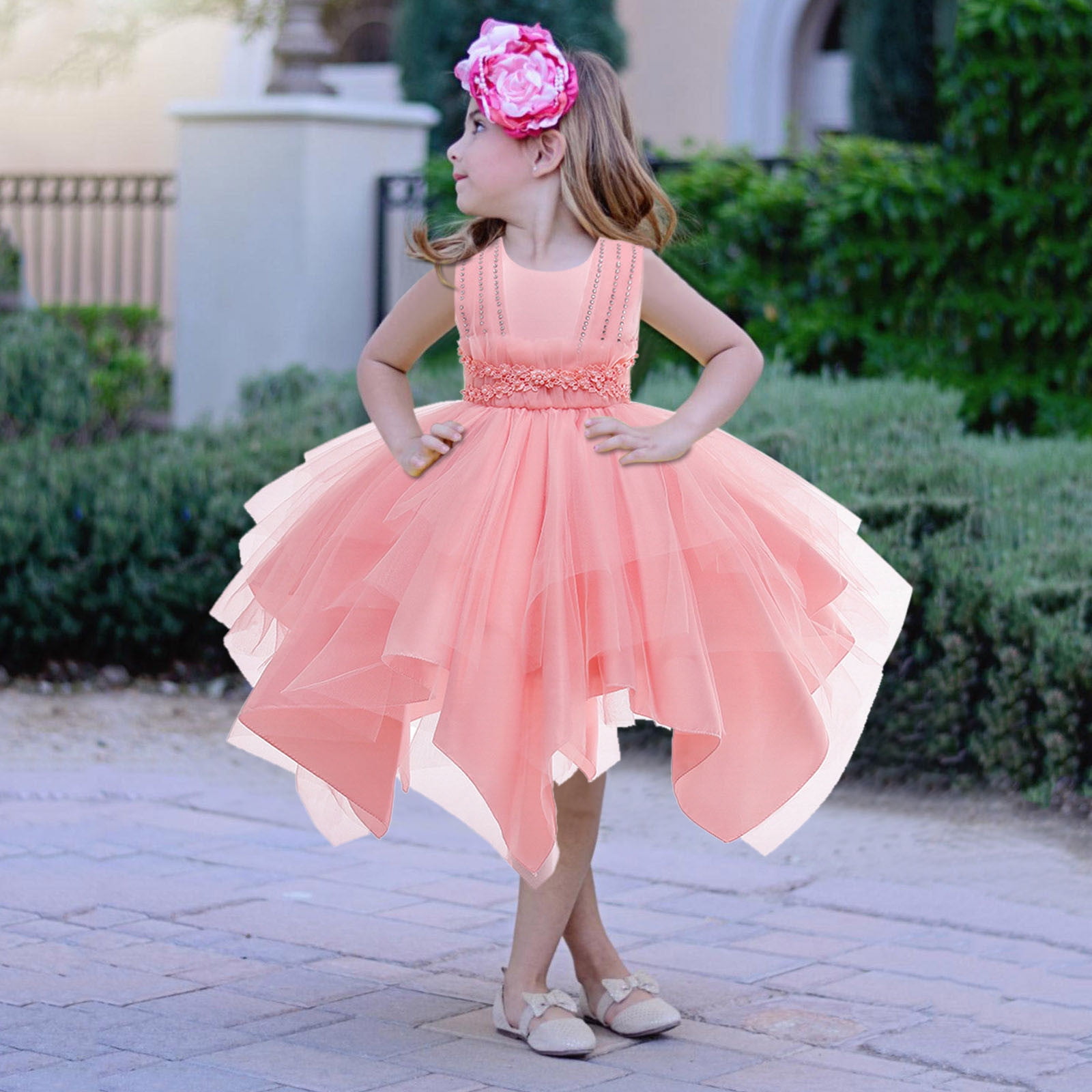 Sookity 4T Girl Clothes Prom Dresses for Toddler Girls Irregular Hem ...