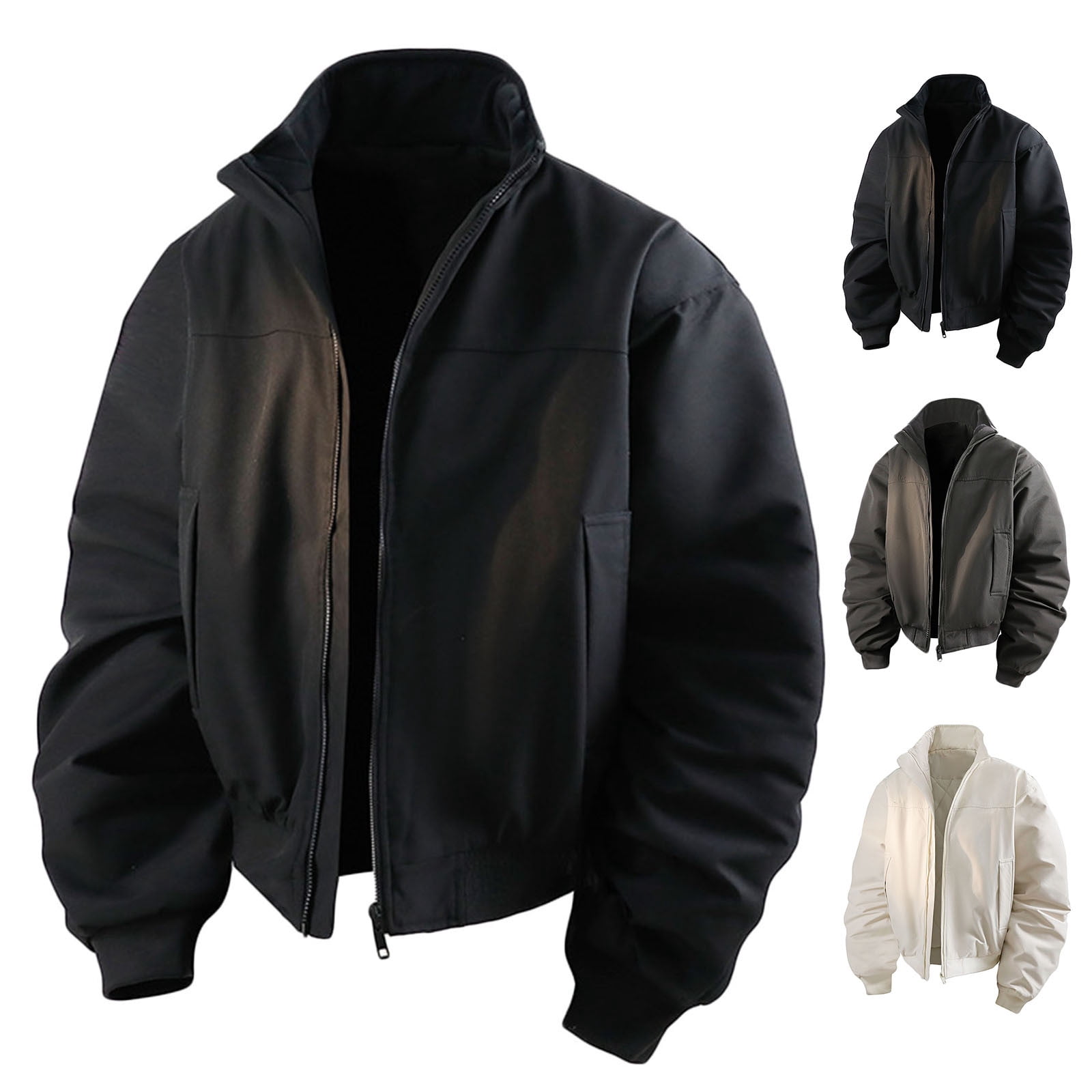 Sookity Men's Hooded Shirt Jacket Winter Warm Coats Big and Tall Warm ...