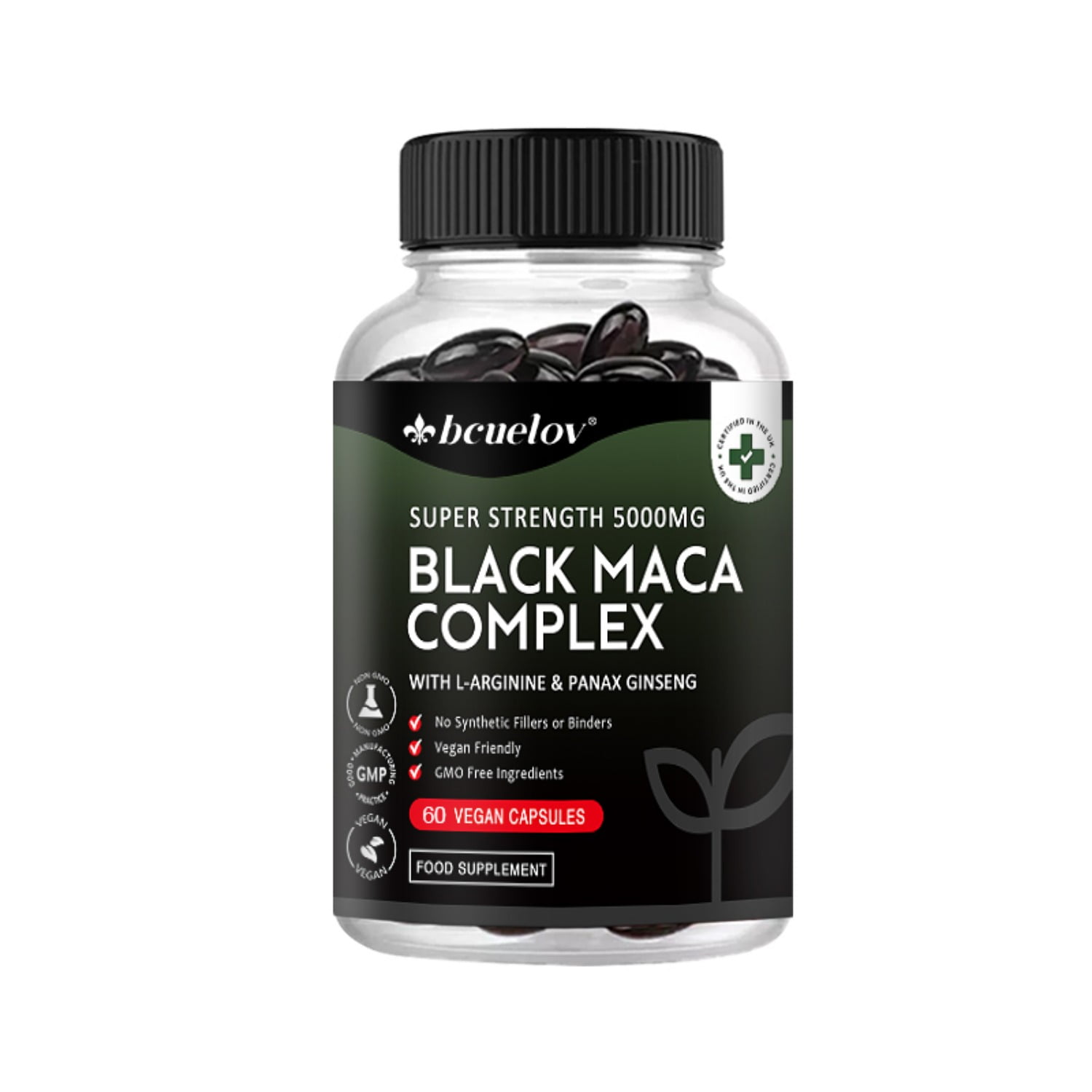 Soomiig Maca Root Capsules, with L-Arginine, Ginseng and Pepper, Black ...