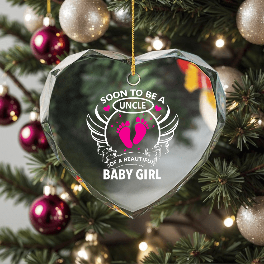 Soon To Be A Uncle Baby Girl Expecting New Uncle Ornament, Home Decor ...